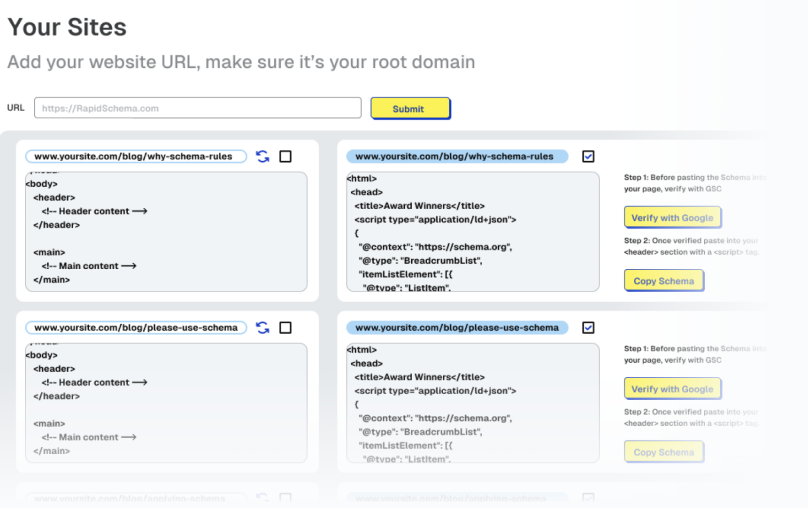 RapidSchema - Schema.org Markup Generator RapidSchema - Schema.org Markup Generator